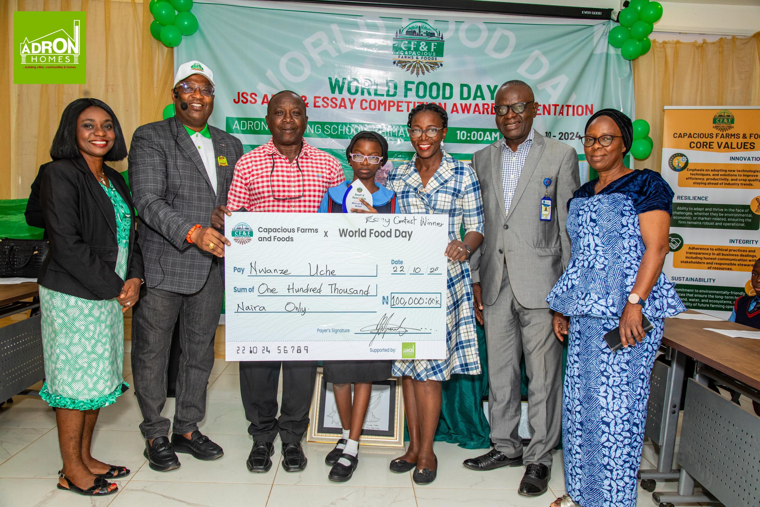 Capacious Farms, Adron Homes Celebrate World Food Day With JSS Arts ...